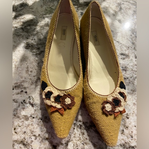 Prada | Shoes | Prada Tweed Flats | Poshmark